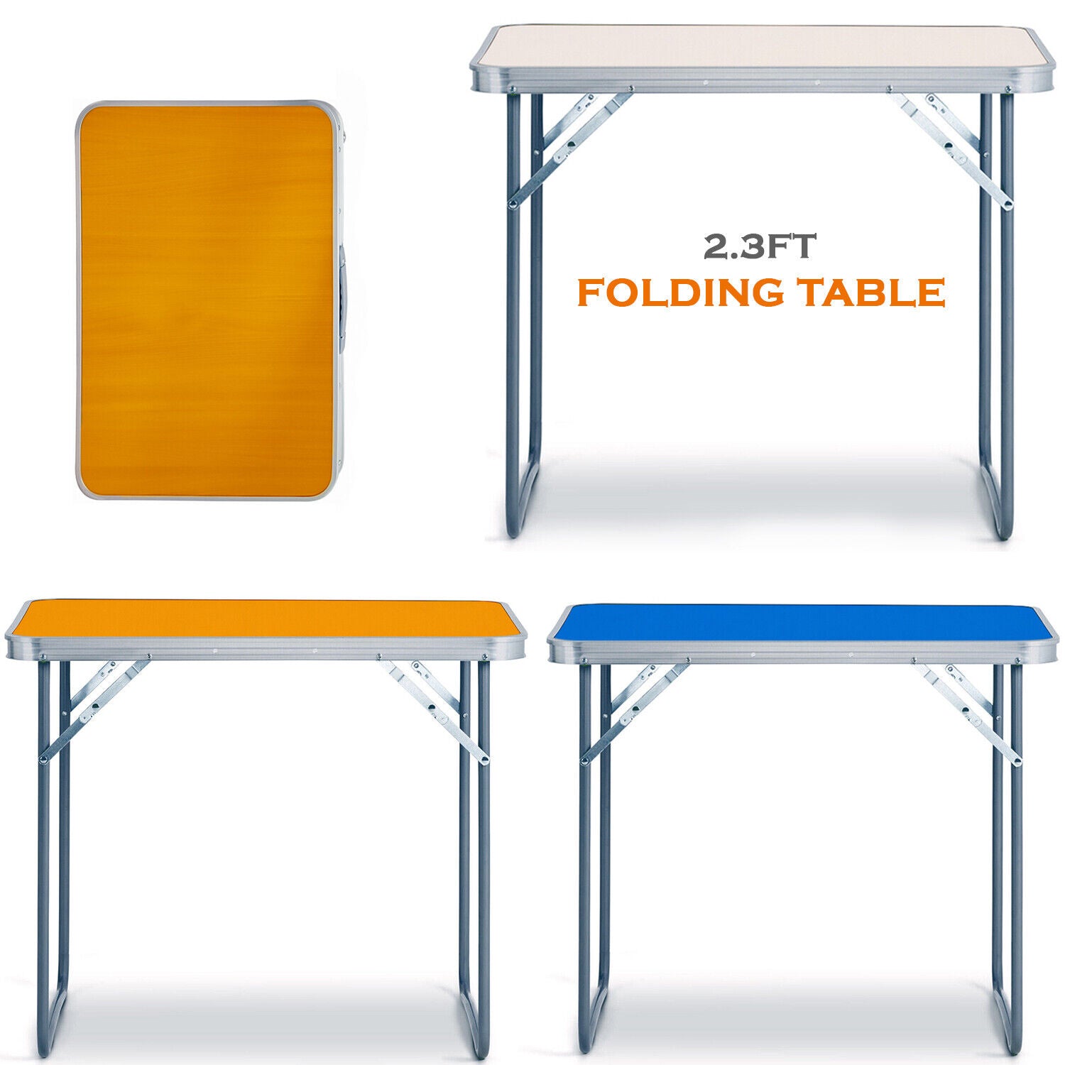 Folding Table Portable Fold Up Tables Camping Garden Party Trestle Din ...